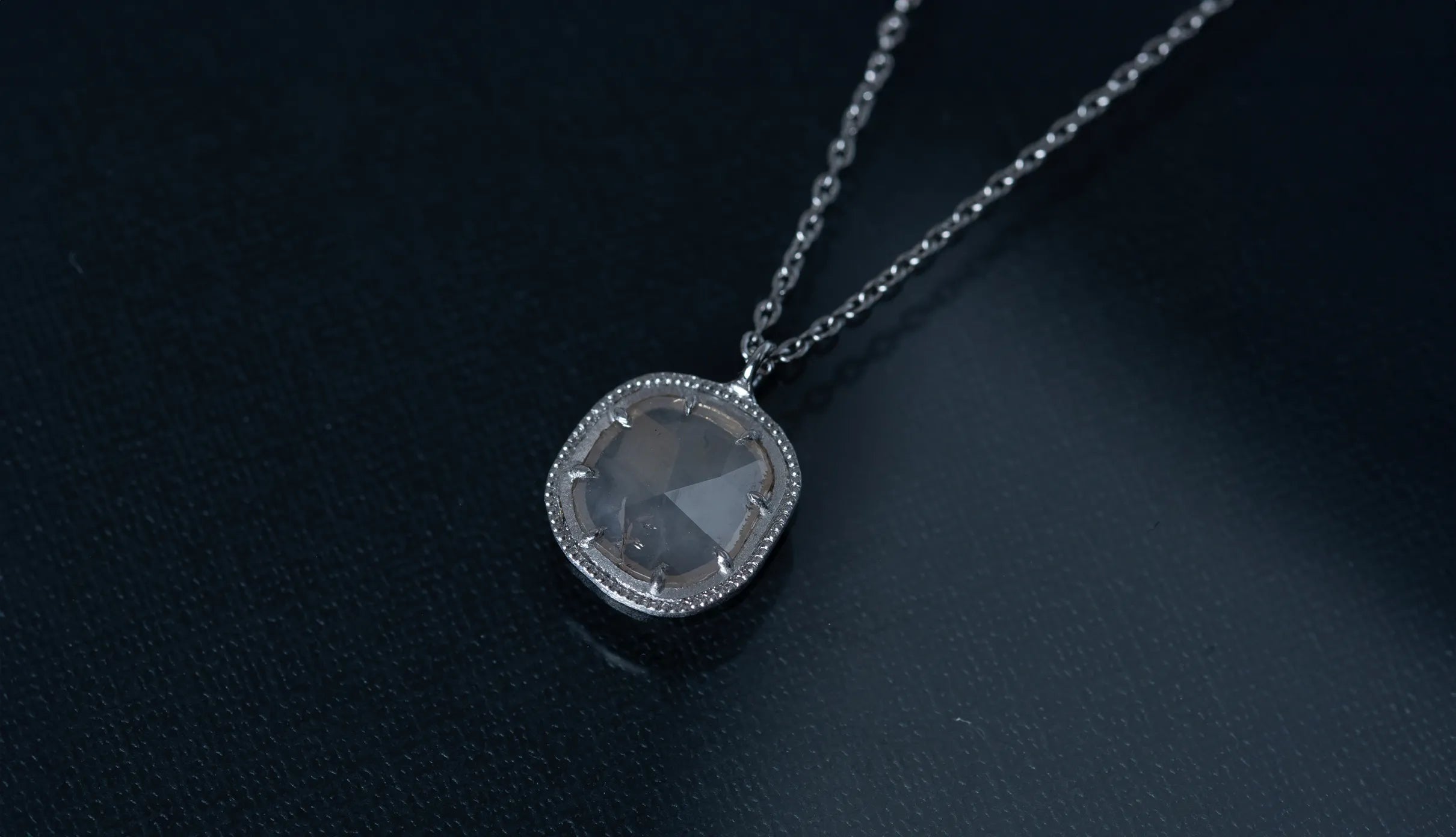 [4月誕生石] ローズカットダイヤモンドネックレス – Ryui intl.